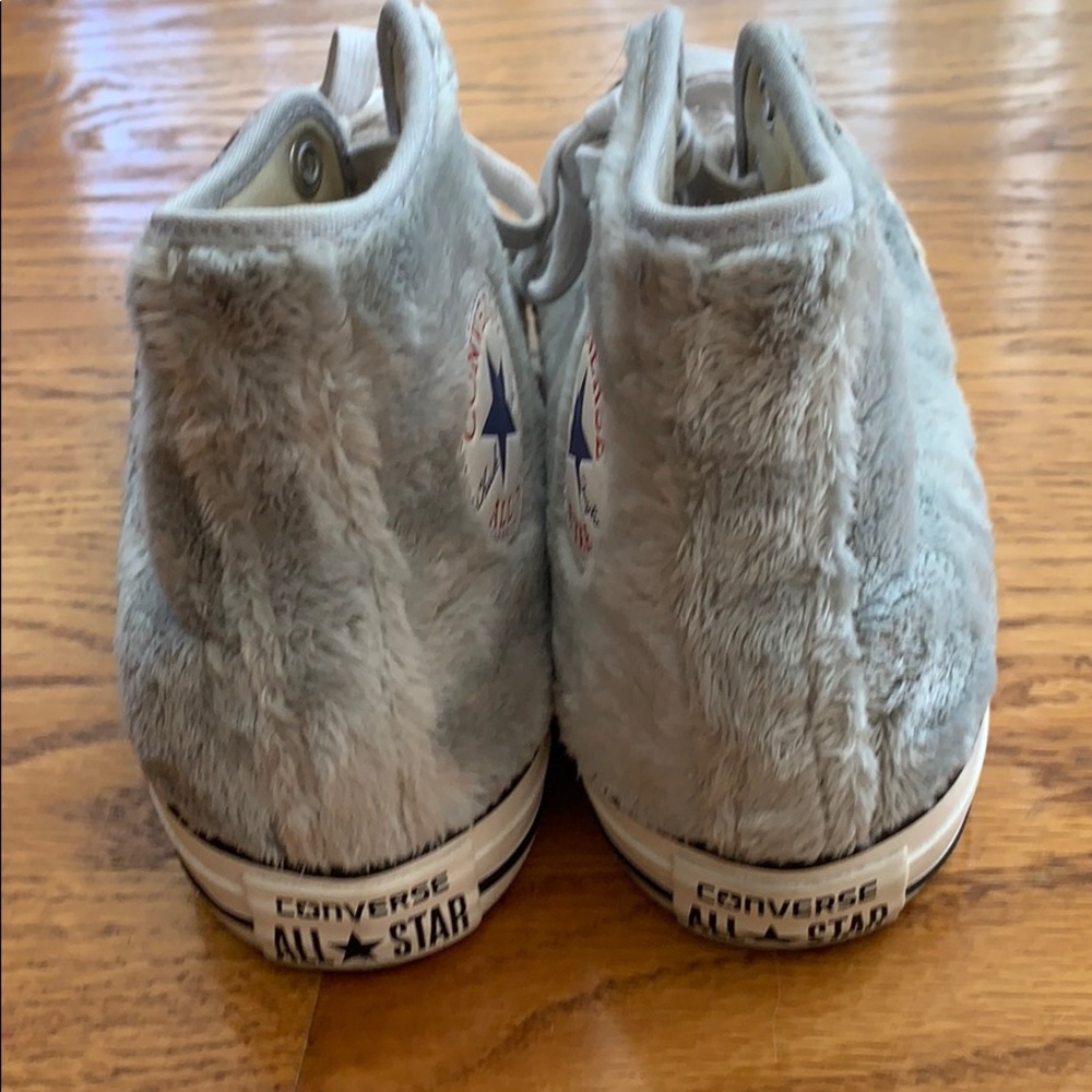 Free People Furry Gray Wolf Converse Hi Top - Gem